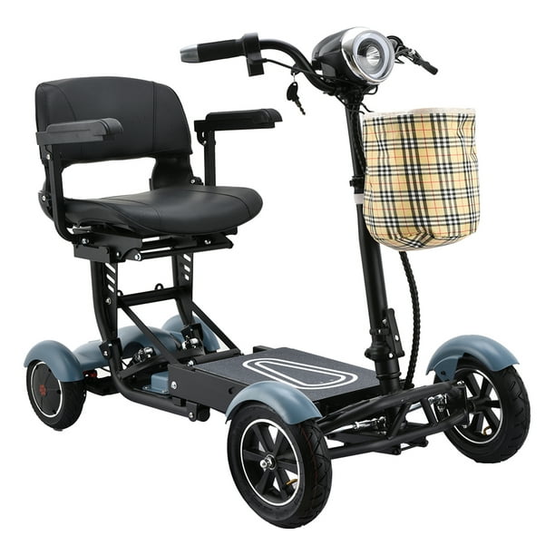 4 Wheel Electric Motorized Mobility Scooter, Strong Double Motors Wide ...