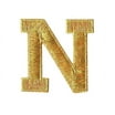 Alphabet Letter - R- Color Gold - 2" Block Style - Iron On Embroidered ...
