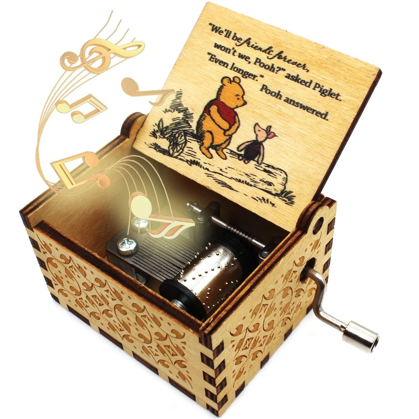 Click here for Ukebobo Wooden Music Box The Pooh Saying Music Box... prices
