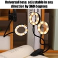 3 Color Adjustable LED Clip on Desk Lamp With Magnifier Portable LED ...
