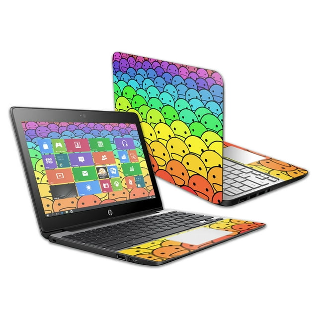 Skin Decal Wrap Compatible With HP Chromebook 11 G5 11.6" Happy Faces ...