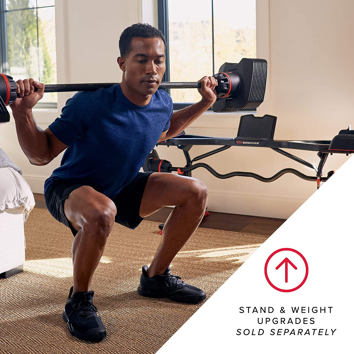 Bowflex SelectTech 2080 Barbell with Curl Bar, 20 to 80 lbs, Free 2 ...