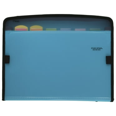 Five Star 7-Pocket Expanding File with Reminder Tabs, Black (35294 ...
