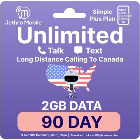 Jethro US Travel Sim Kit Powered By Tmobile - Walmart.ca