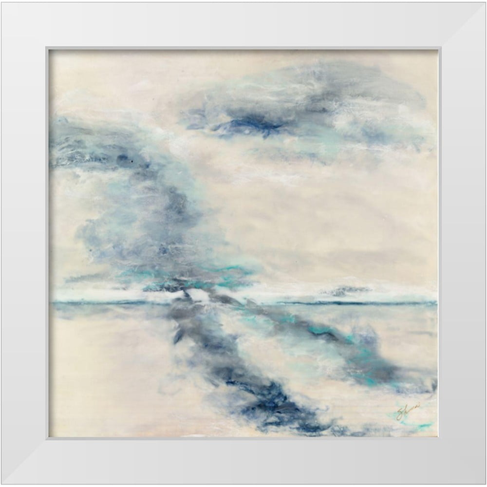 Shanti, Shima 20x20 White Modern Wood Framed Museum Art Print Titled ...