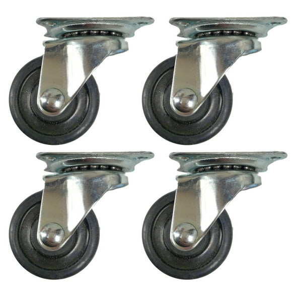 3-inch rubber wheels