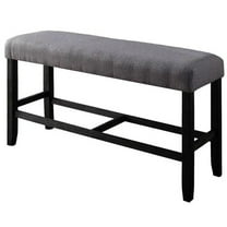 JERFIT 48 inch Espresso Counter Height Bench with Upholstered Seat ...