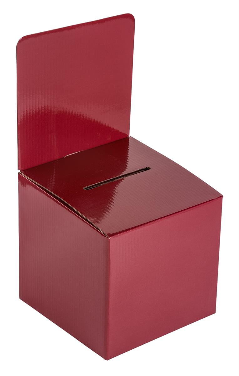 Displays2go Cardboard Ballot Box, Set of 10, Countertop Suggestion Box ...