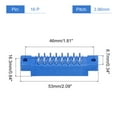 Card Edge Connector Blue Socket 16 Pin 3.96mm Pitch for Printed PCB ...