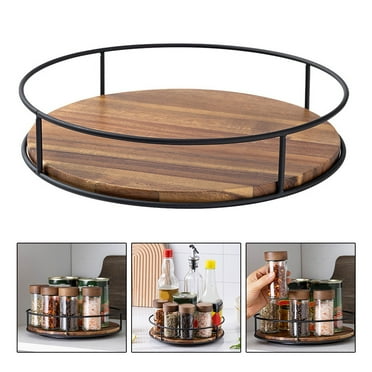 BIRDROCK HOME Wooden Lazy Susan Turntable - Countertop, Cabinet, and Table Organizer, Smooth ...