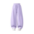 Ashyfjp Unisex Casual Bottoms for Boys Girls Solid Knit Elastic Waist ...