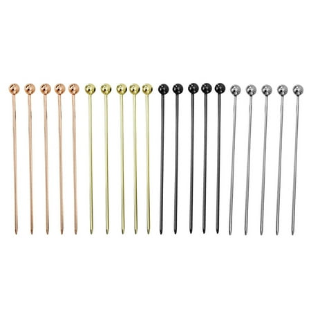 tredstone 20 Pieces Cocktail Sticks Stainless Steel Washable Reusable ...