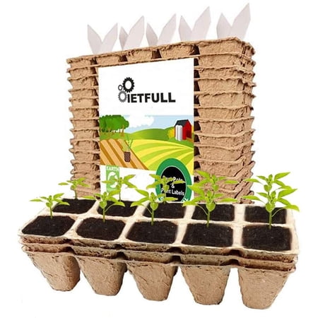 Seed Starter Tray Kit,24x10(240) Cells Peat Pots for Seedlings Organic ...