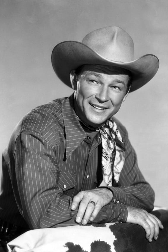 Roy Rogers in striped western shirt and stetson with scarf 24x36 Poster ...