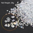 Uxcell 3 Colors Crushed Glass Chips, 1-4mm Irregular Sequins Metallic ...