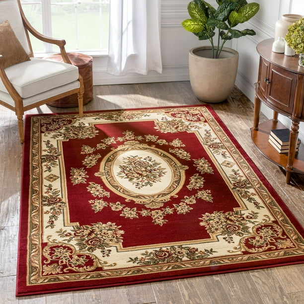 Pastoral Medallion Red French Area Rug 11 X 15 10 11 X 15 European Floral Traditional Easy pastoral-medallion-red-french-area-rug-11-x-15-10-11-x-15-european-floral-traditional-easy
