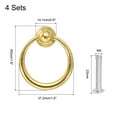 Uxcell 4 Sets Round Ring Drawer Pulls with Screws for Dresser Drawer ...