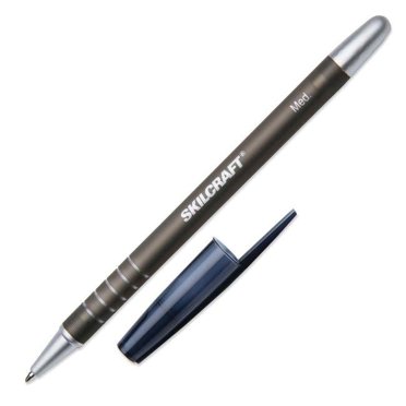 SKILCRAFT Rubberized Barrel Ballpoint Pens - Red Ink - Walmart.com