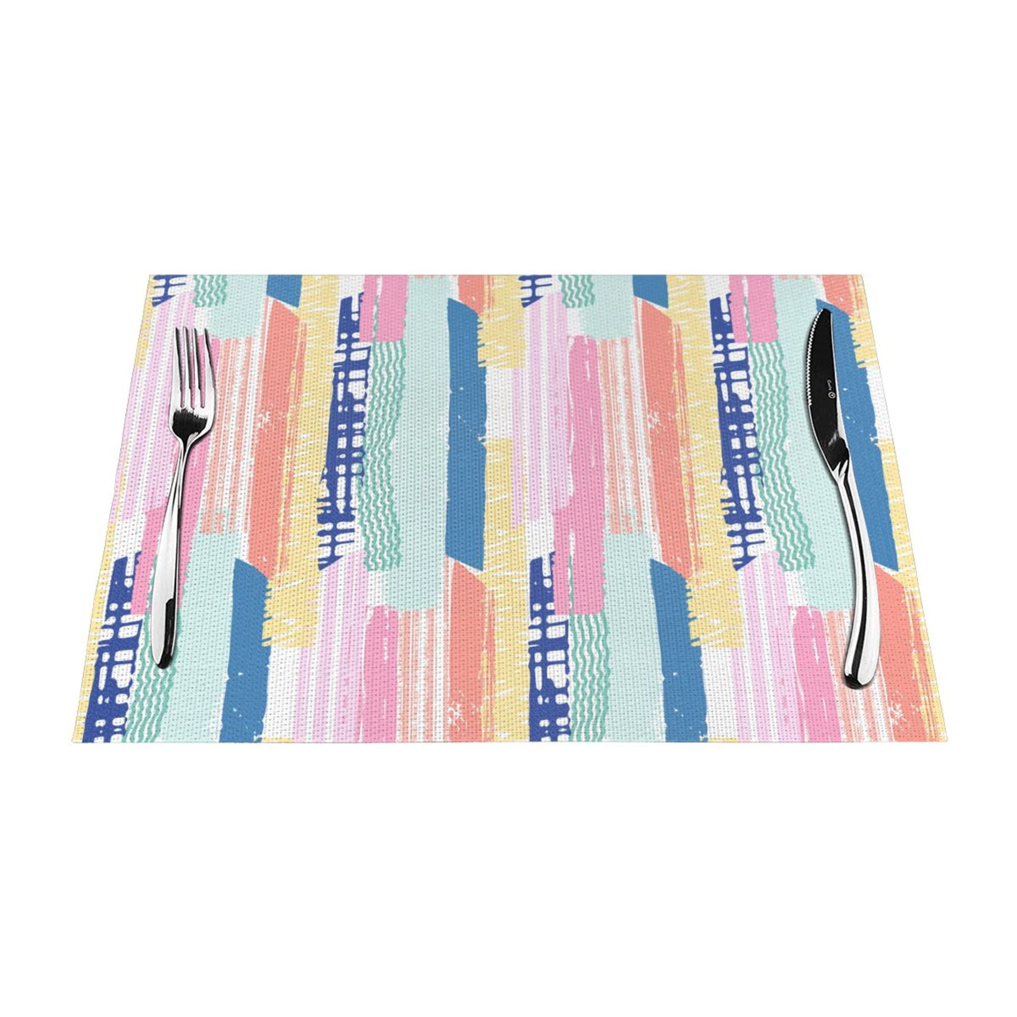 YFYANG Washable Heat-Resistant Placemats, 70% PVC/30% Polyester ...