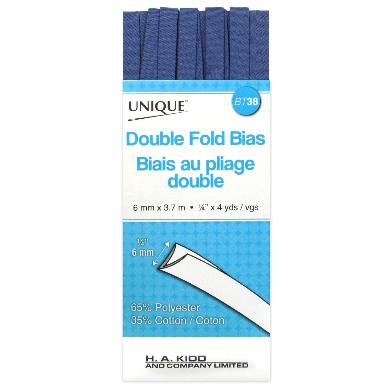 Click here for Unique Pretzels Unique Double Fold Bias Tape  7mm... prices