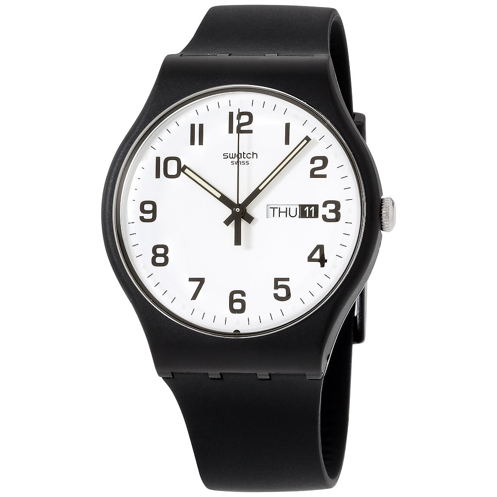 Swatch - Swatch Originals Twice Again White Dial Silicone Strap Unisex ...