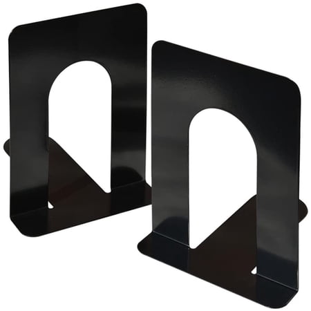 1 Pair of Metal Bookends Heavy Duty Nonskid Book End Magazines Files ...