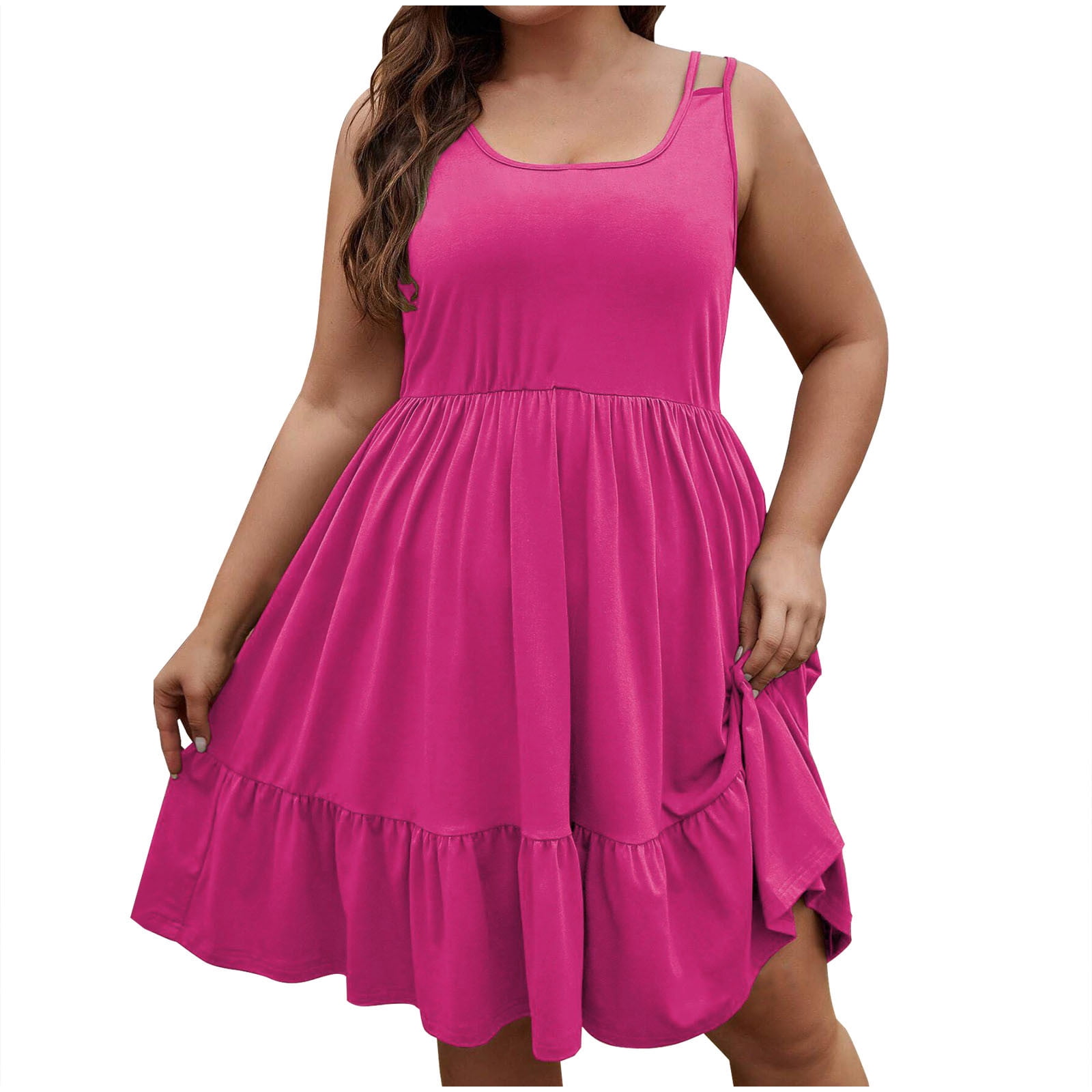 Click here for Timegard Plus Size Dresses For Women Scoop Neck Ru... prices
