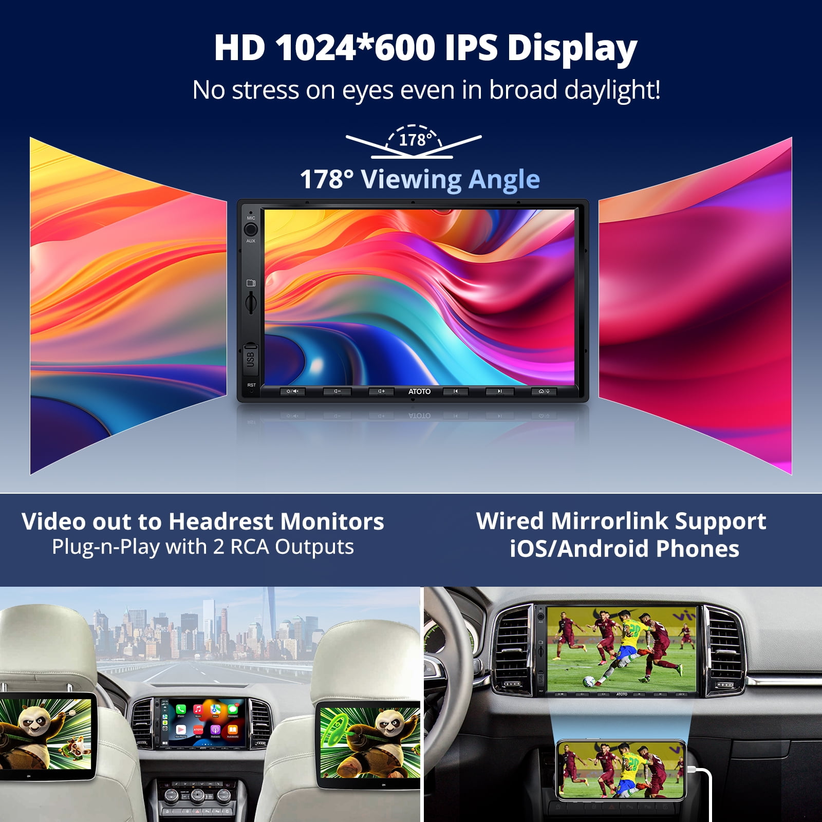 ATOTO Double Din Car Stereo with Wireless Apple Nepal | Ubuy