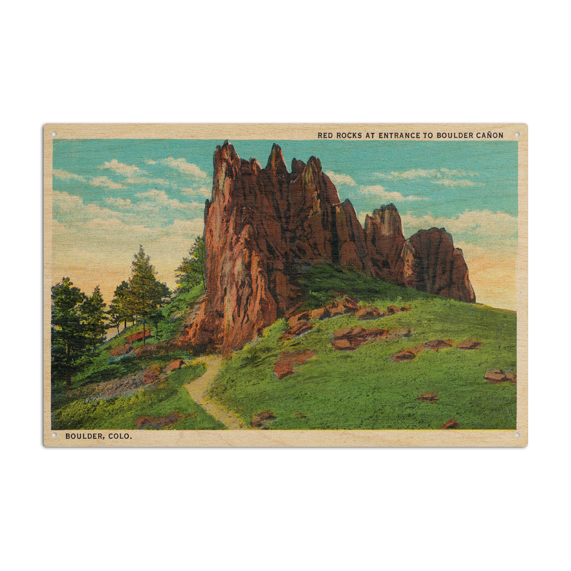 Boulder, Colorado, View of Red Rocks at Boulder Canon Entrance Birch ...