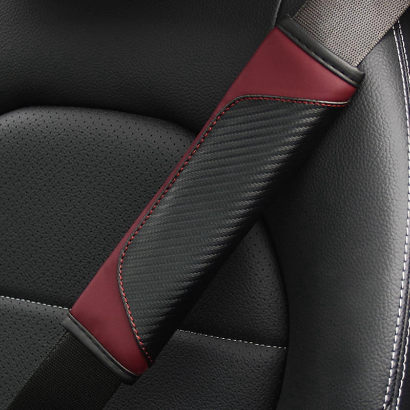 tsondianz Car Seat Belts Shoulder Pad, Car Seat Belts Cover, PU Leather ...