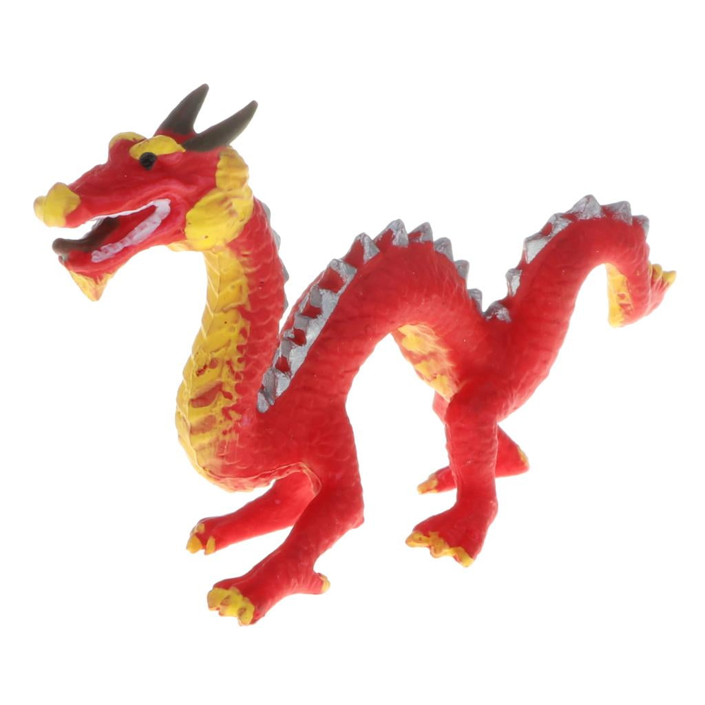 Fairy Tale Animals Model - Chinese Ancient Red Dragon Action Figure ...