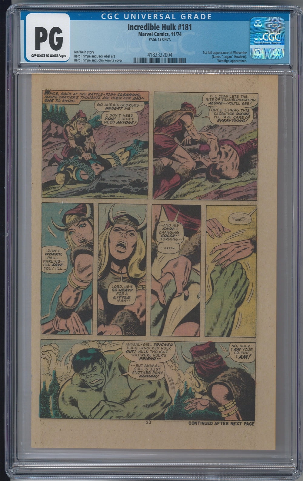 Incredible Hulk #181 - CGC 0 Comic Book - Walmart.com