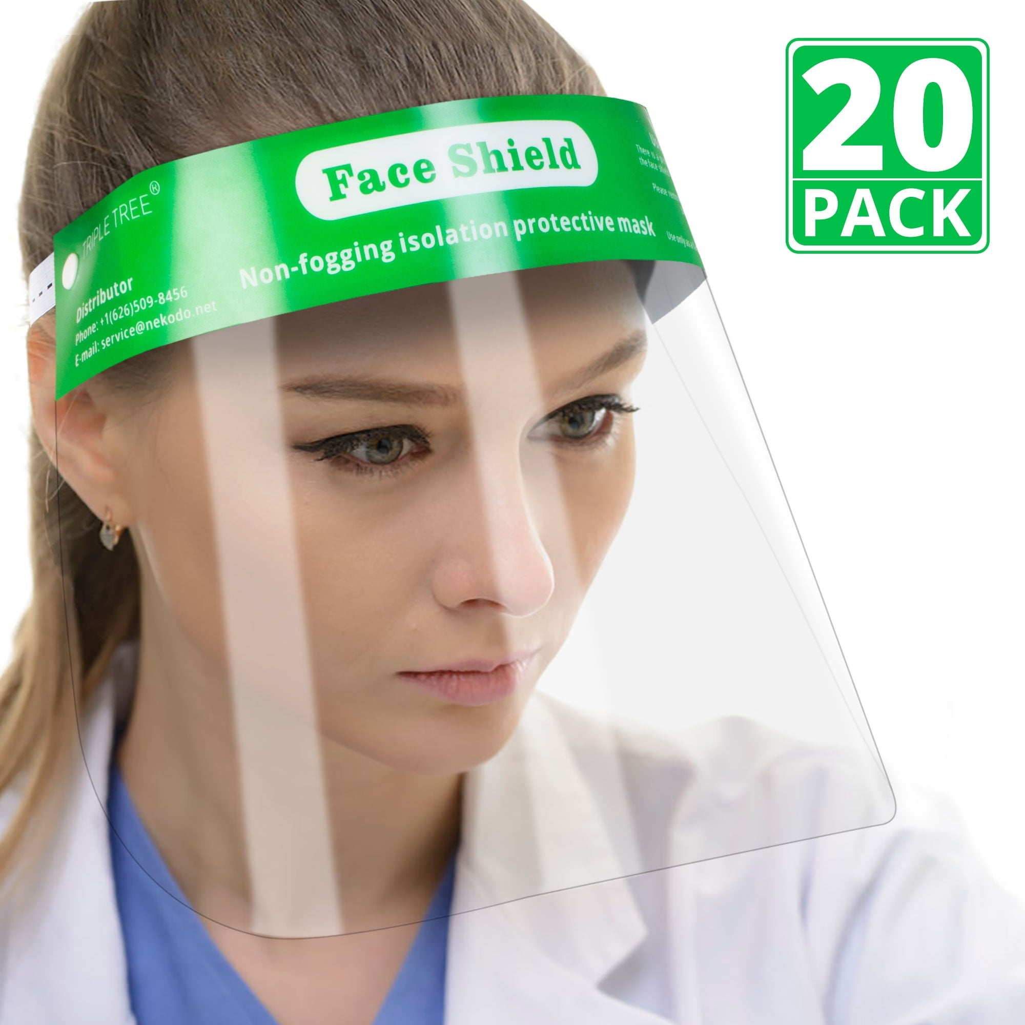 20 PCS All-Purpos Safety Face Shield Transparent Full Face Mask, Mask ...