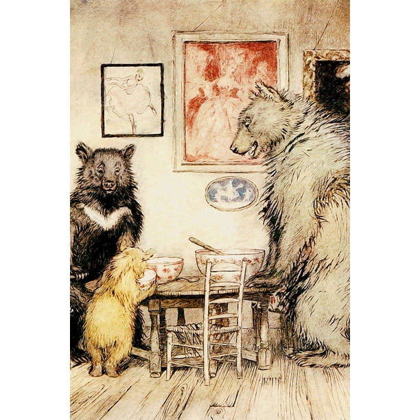 24x36 gallery poster, The Three Bears from Goldilocks, from English ...