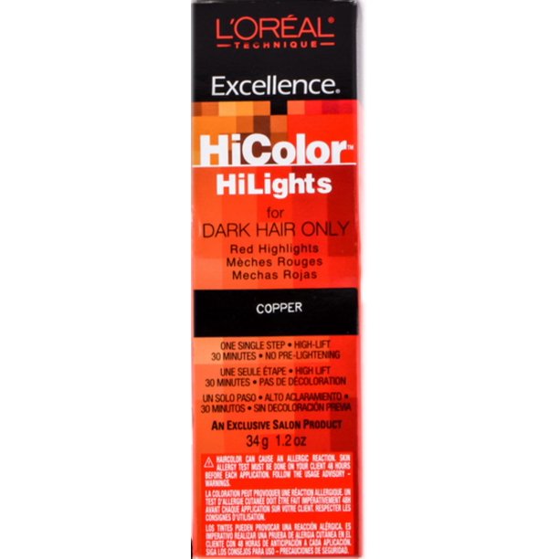 L'Oreal Excellence HiColor Copper HiLight, 1.2 oz (Pack of 3) - Walmart.com