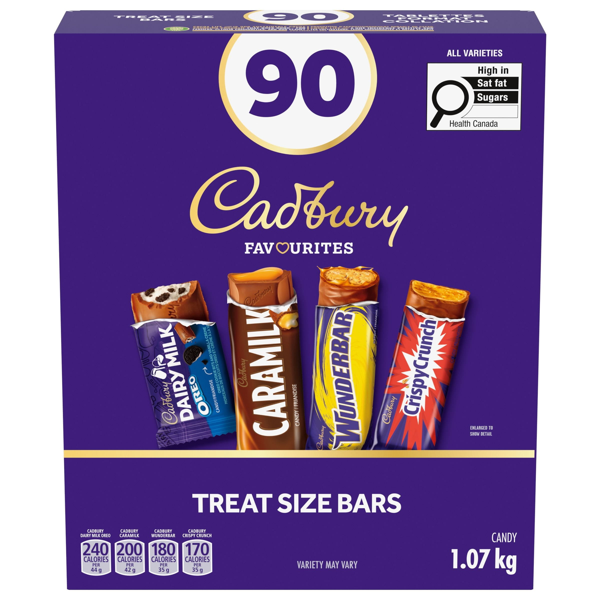 CADBURY, Halloween Treat-Sized Pack of 90, Candy Bars (Chocolate Candy ...