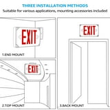 LEONLITE 12-Pack Wet Location LED Exit Sign, Weatherproof Outdoor ...