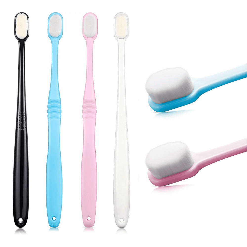 4Pcs Extra Soft Toothbrush, Nano Toothbrush for Sensitive Gums Micro ...