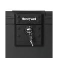 Honeywell Fireproof Box, 0.6 Cu ft, Waterproof, 30-Min Fire Key Lock ...