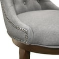 Hillsdale Furniture Halbrooke Wood Swivel Bar Height Stool Gray Fabric