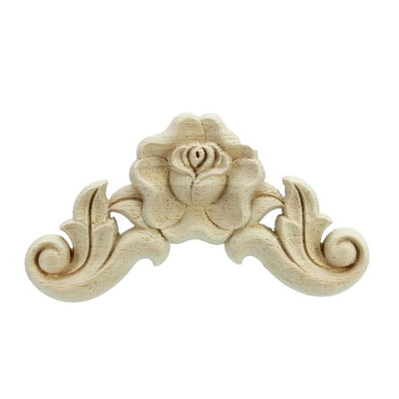 Floral Carved Woodcarving Decal Corner Applique Wooden Furniture Wall ...