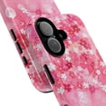 Black Cat Pink Floral Tough Phone Case for iPhone 7-17 Pro Max, Glossy ...