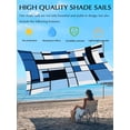 Abstract Sun Shade Sail 6.5'X10' Medieval Blue Black Geometrical UV ...
