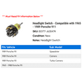 Headlight Switch - Compatible with 1965 - 1989 Porsche 911 1966 1967 ...