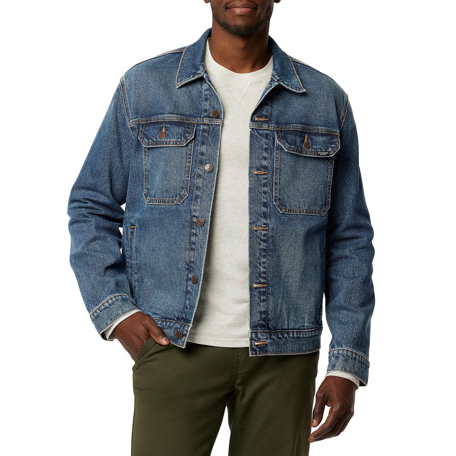 Click here for Levi Strauss Signature Mens Chore Trucker Jacket prices