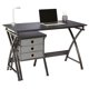 Realspace® X-Cross 48"W Computer Desk With File Cabinet, Black ...