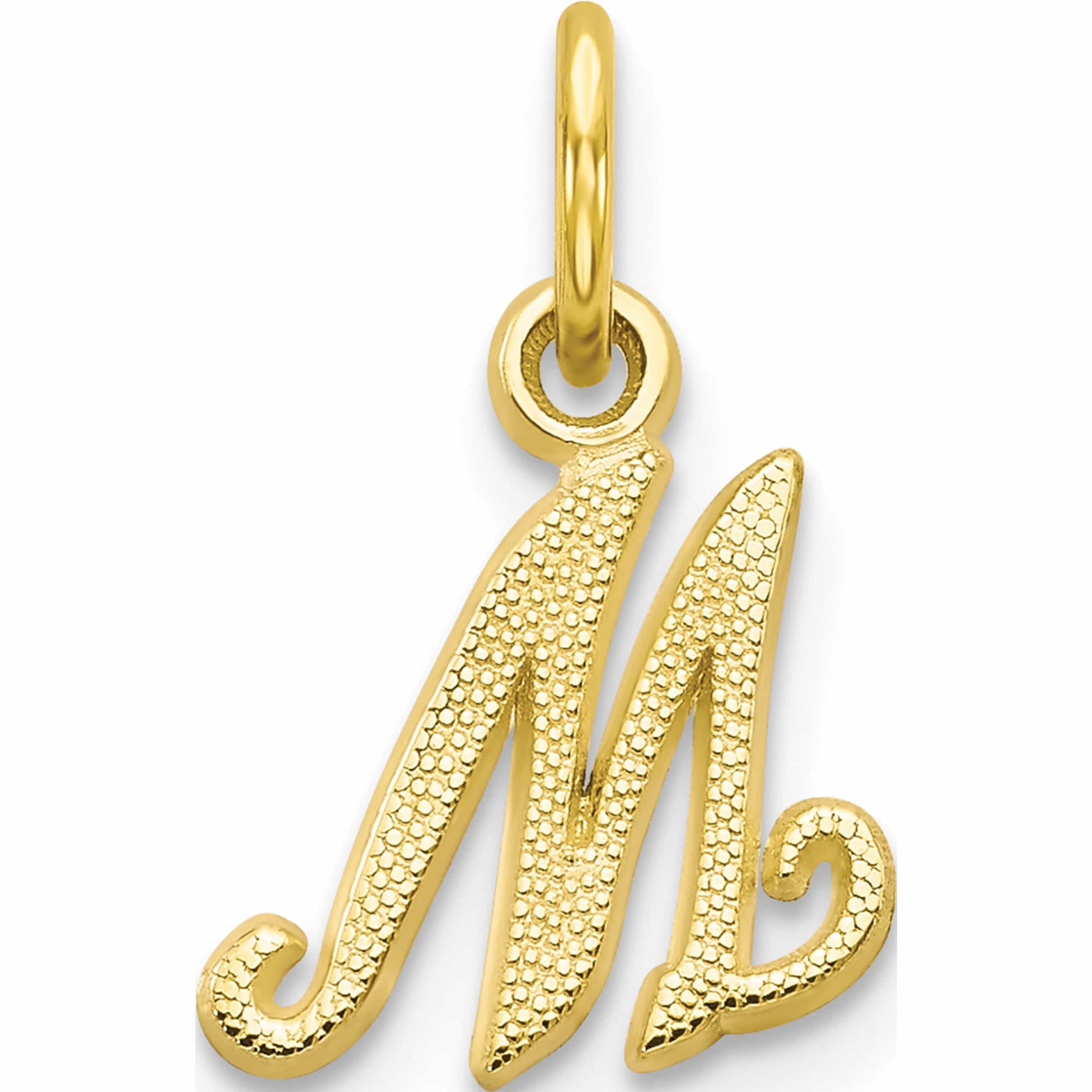 10K Yellow Gold Initial M Charm Made In United States 10c763m - Walmart.com