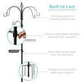 Best Choice 89in Outdoor Bird Feeding Station 6 Hook Steel Stand W 4