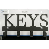 Mainstays Iron Finish Key Rack with 3 Hooks, Mounting Hardware Included ...