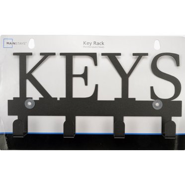 Mainstays Iron Finish Key Rack with 3 Hooks, Mounting Hardware Included ...
